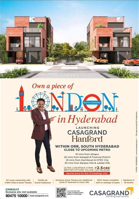 Dharaneeswaran Rt On Linkedin Own A Piece Of London In South Hyderabad 😍 Launching Casagrand