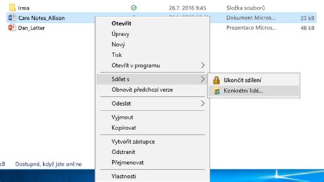 Sdílení souborů přes síť ve Windows