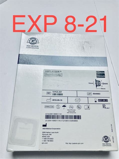 New Aga Medical 9 Pda 007 Amplatzer Duct Occluder Disposables General For Sale Dotmed