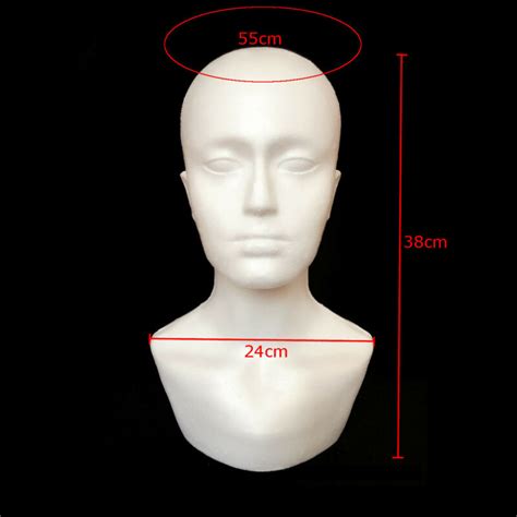 1pc White Polystyrene Foam Mannequin Display Head Grandado