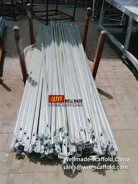 Layher Scaffold Frame Cross Rail Diagonal Brace Facade Construction