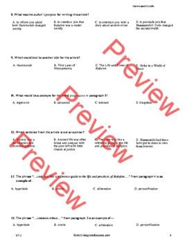 The Code Of Hammurabi Grade 7 By Integrated Lessons TpT