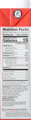 Harris Teeter Less Sodium Fat Free Beef Broth 32 Oz Kroger