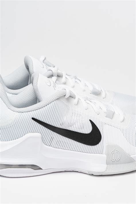 Nike Pantofi Cu Logo Pentru Baschet Air Max Impact 4 Alb Murdar