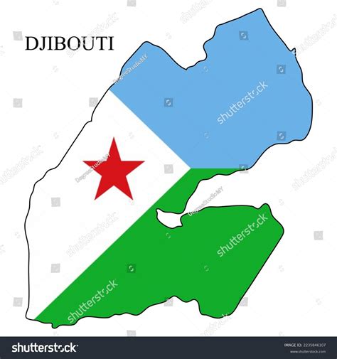 Djibouti Map Vector Illustration Global Economy Stock Vector Royalty Free