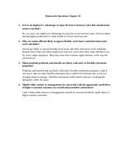 HW Docx Homework Questions Chapter Is It To An Employer S Advantage To Enjoy The
