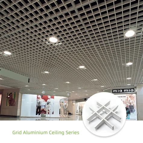 Open Cell Grid Aluminum Ceiling Styles Design For Shops And Boutiques