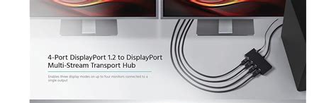 Monoprice Port DisplayPort To DisplayPort Multi Stream Transport MST Hub DP To DP