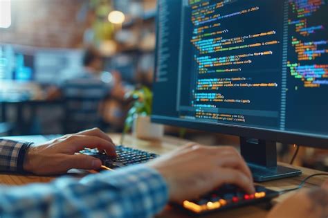 Premium Photo Programmers Hands On Keyboard Writing Source Code