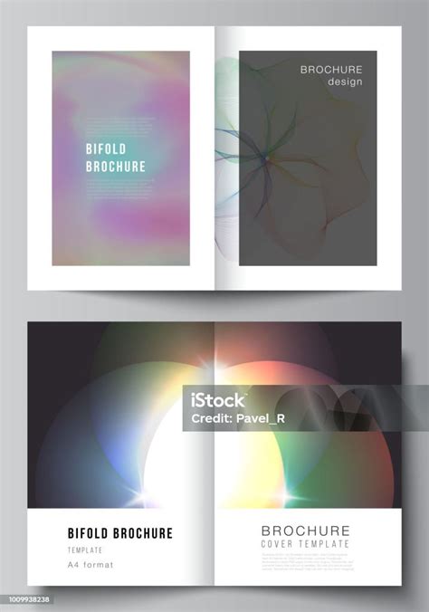 Bifold 브로셔 잡지 전단지에 대 한 두 개의 A4 형식 현대 표지 샘플 디자인 템플릿의 레이아웃의 일러스트 벡터 최소한의 디자인 중에서 선택할 수 있는 추상 화려한