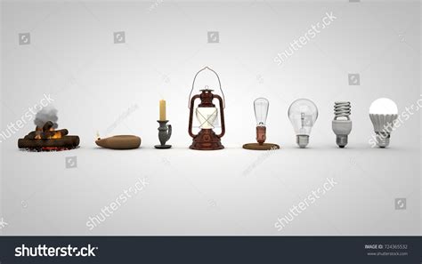 3d Illustration Evolution Lighting Stock Illustration 724365532