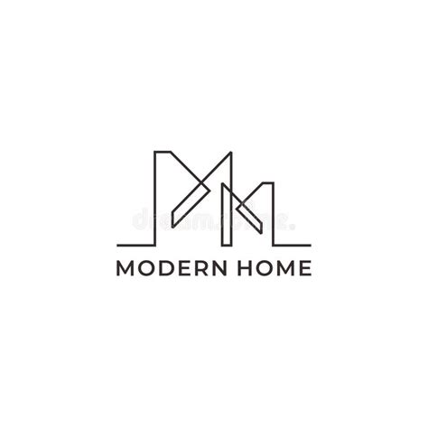 Minimalist Real Estate Logo Design Vector Illustration Simple Design