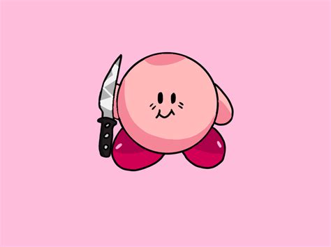 Kirby With A Knife By Destinyanimates1233 On Deviantart