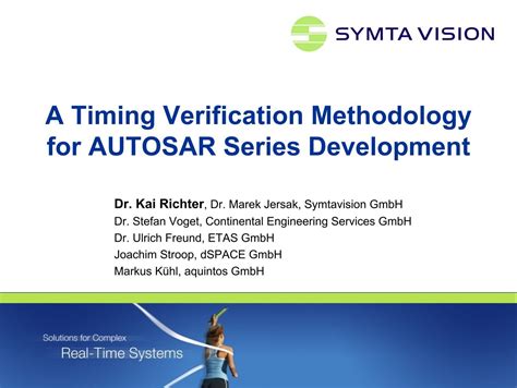 A Timing Verification Methodology For Autosar Series Development
