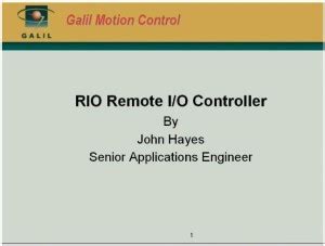 RIO Remote IO Controller Guide Automation