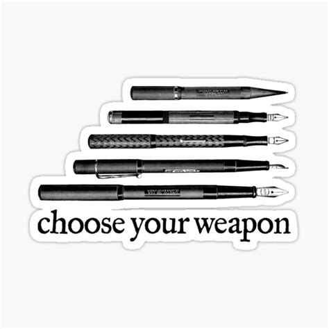Choose Your Weapon Sticker For Sale By LibertyManiacs Redbubble