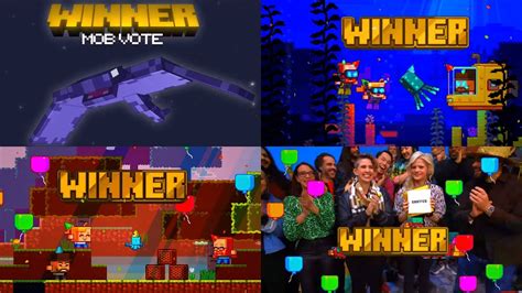 👉all Minecraft Mob Vote Winners👈 Mob Vote 2017 2022 Youtube