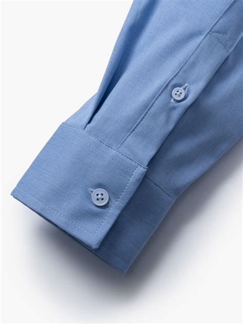 Áo Sơ Mi Slimfit Nẹp Giấu Nút Sm113 Màu Xanh Biển 4men®