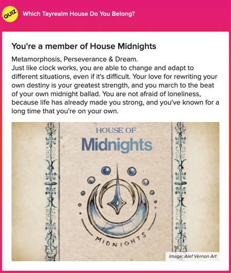 Which Tayrealm House Do You Belong Quiz From Alef Vernon R Taylorswift