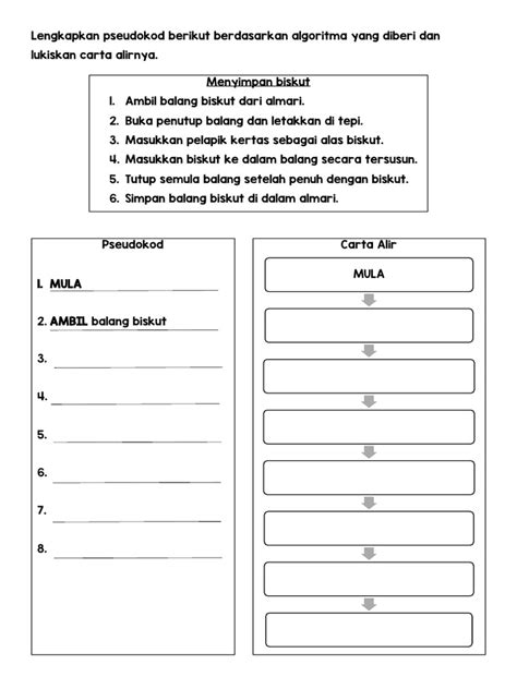 Latihan Pseudokod Dan Carta Alir Pdf Pdf