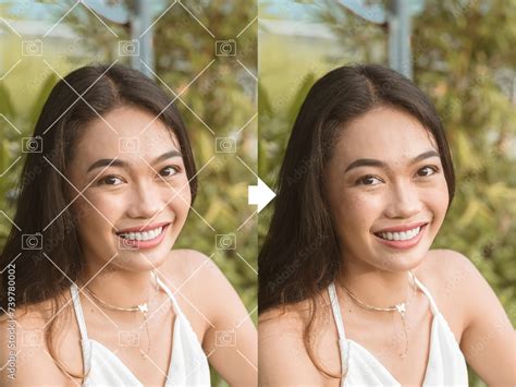 before and after example of ai copyright or watermark remover tool