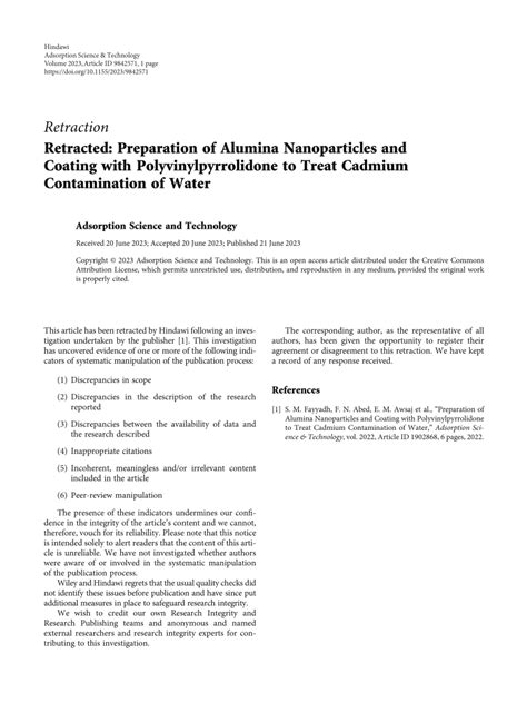 Pdf Retracted Preparation Of Alumina Nanoparticles And Coating With Polyvinylpyrrolidone To