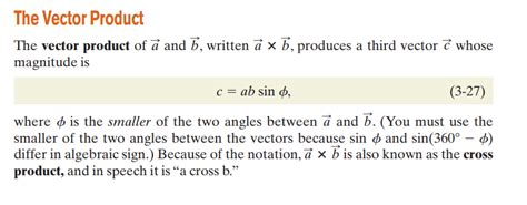 Solved The Vector Product The vector product of ã and Chegg com