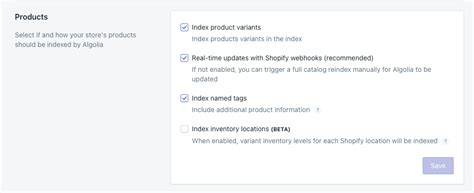 Inventory Location Indexing Shopify Algolia