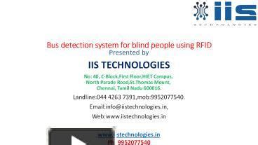 PPT Bus Detection System For Blind People Using RFID PowerPoint Presentation Free To