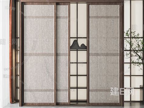 【新中式推拉门3d模型】建e网新中式推拉门3d模型下载 Id102978750 打造3d新中式推拉门模型免费下载平台