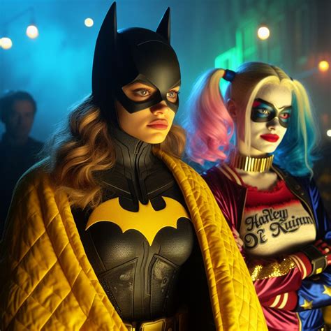 Batgirl And Harley Quinn Look At Something By Gardenia76 On Deviantart