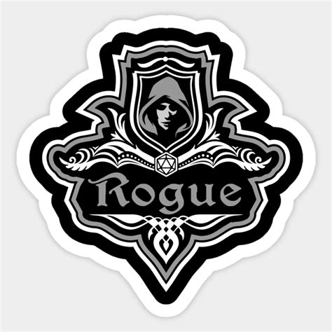 Dandd Rogue Class Crest Rogue Class Sticker Teepublic