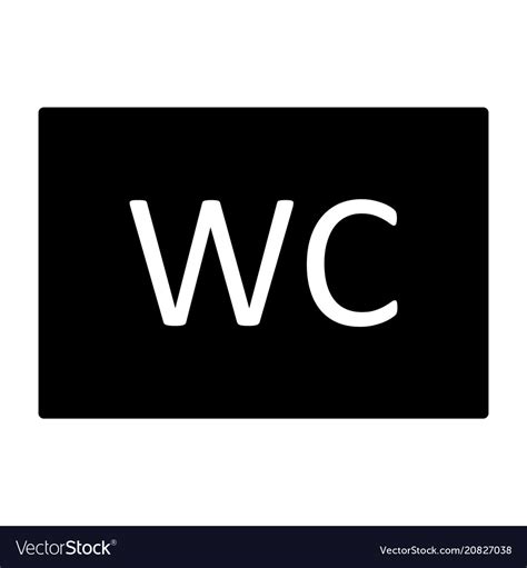 Wc Toilet Icon Simple Minimal X Pictogram Vector Image