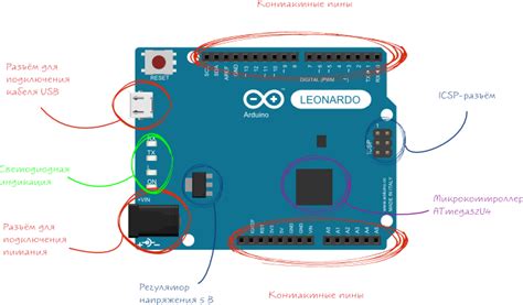 Arduino Leonardo распиновка схема подключения и программирование