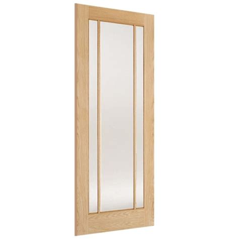 LPD Doors Oak Lincoln Glazed L Frosted Glass Internal Door Shawfield Doors