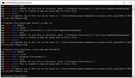Getting The Issue While Creating The Project By Using React Native Expo