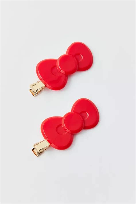 Kitsch X Sanrio Hello Kitty Crease Free Hair Clip Set Urban Outfitters