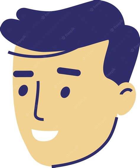 Premium Vector Man Face Icon Line Art