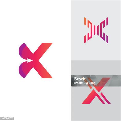 X 기호 디자인 및 템플릿 크리에이티브 X 아이콘 이니셜은 벡터의 문자를 기반으로 합니다 알파벳 X에 대한 스톡 벡터 아트 및