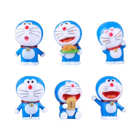 現貨 6款套 日本動漫 哆啦a夢 Doraemon 叮噹貓 機器貓 銅鑼燒 Q版公仔人偶模型玩具手辦擺件娃娃生日禮物 蝦皮購物