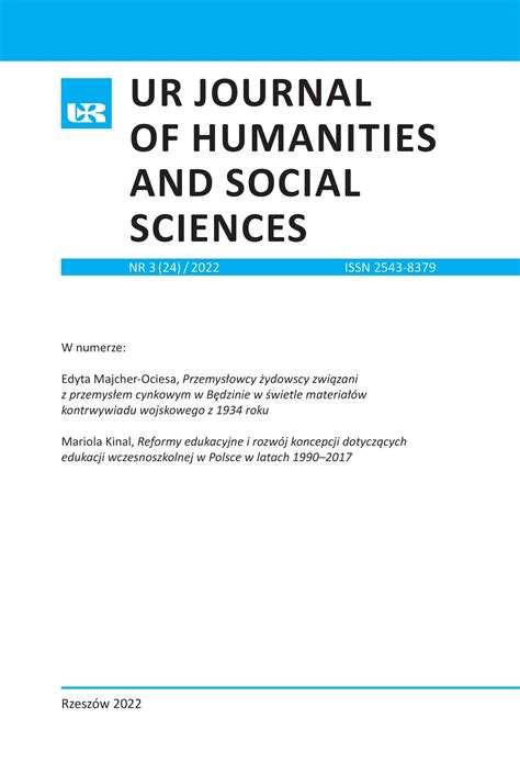 Ur Journal Of Humanities And Social Sciences 3 24 2022 Wydawnictwo