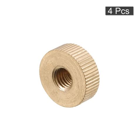 Uxcell ローレットつまみナットm8xd20mmxh7mm 真鍮 ローレットナット 調整ナット 3dプリンター部品用 4個 ソウテン