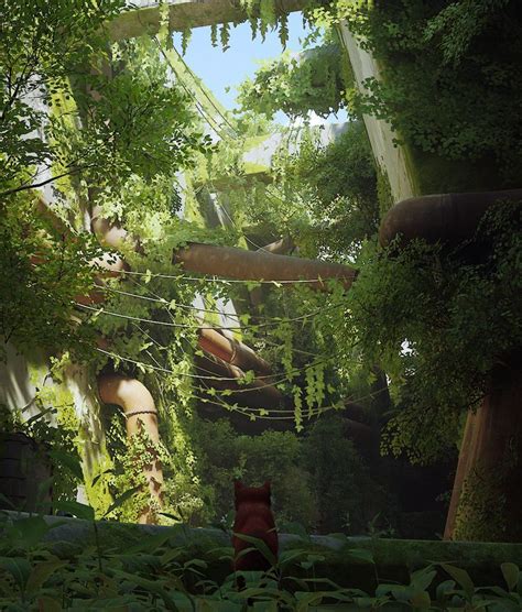 Stray Game Cat Environment Concept Art Landscape Art Scenery