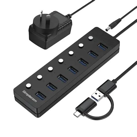 Simplecom 7 Port Type A And Type C Usb 30 Hub Bailin Tech Solutions