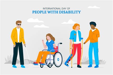 Journée Internationale Des Personnes Handicapées Au Design Plat