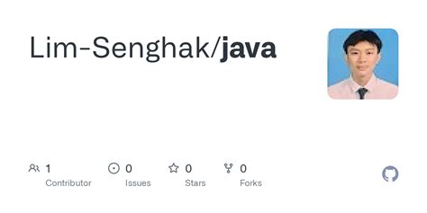 GitHub Lim Senghak Java