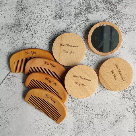 Personalised Mirror Comb Set Ukir Kuantan Gift Shop