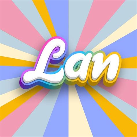 Premium Photo Lan Cute Text Effect Photo Typography With Background