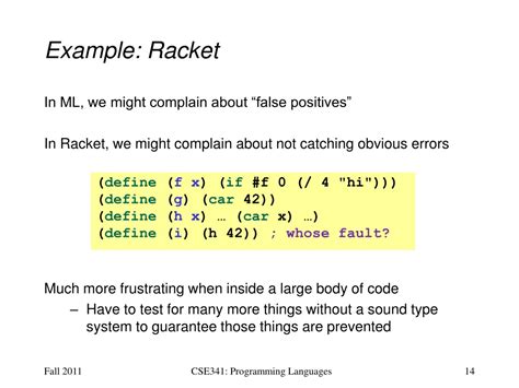 Ppt Cse341 Programming Languages Lecture 18 Static Vs Dynamic