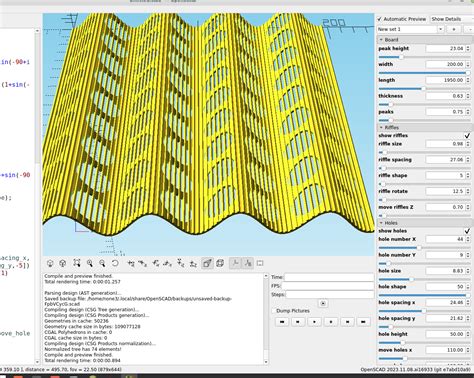 D Part Design With OpenSCAD A Sluice Box Riffle Customizer
